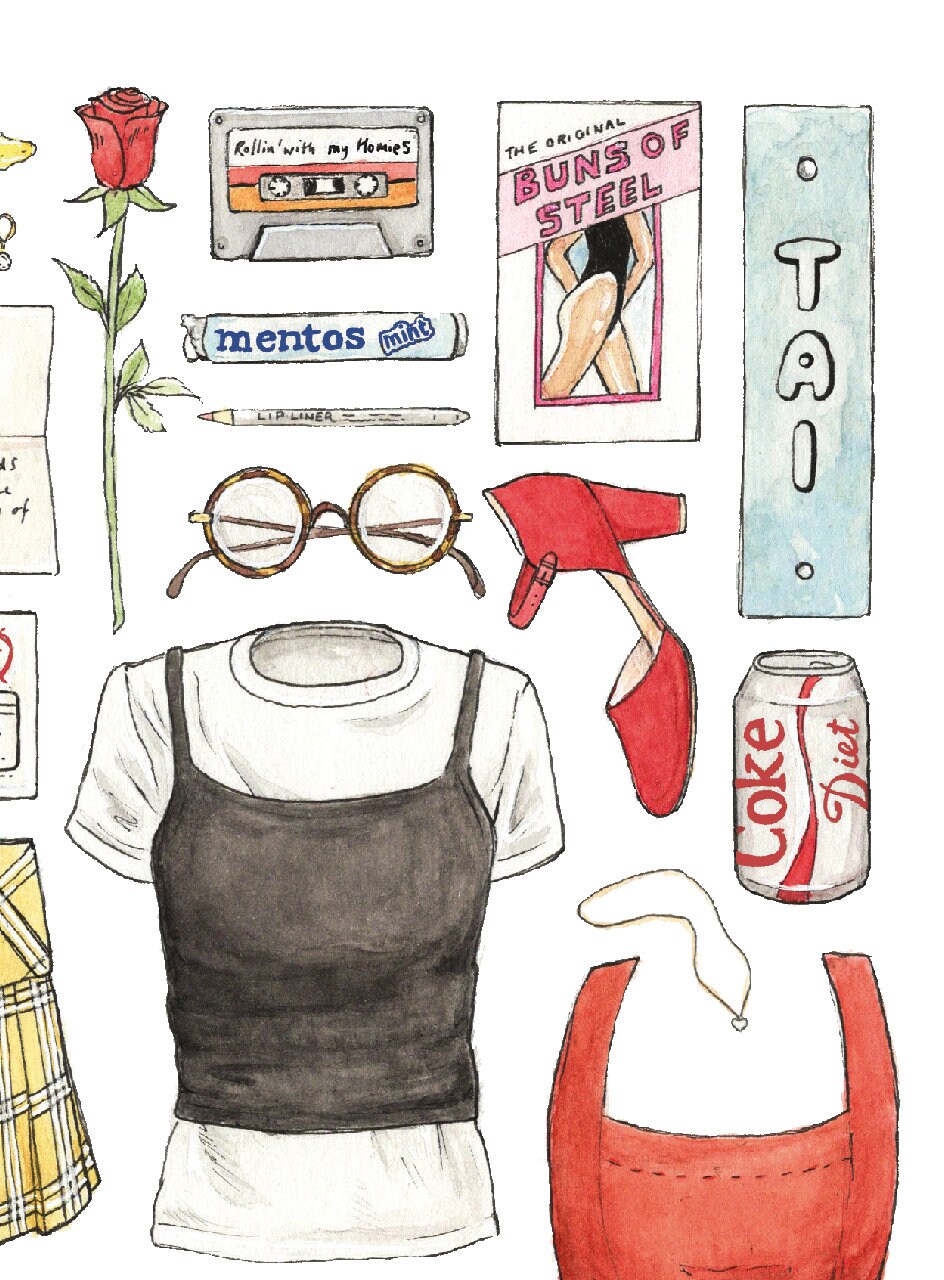 CLUELESS Minimal Illustration Movie Poster Drawing Art Print - Etsy UK