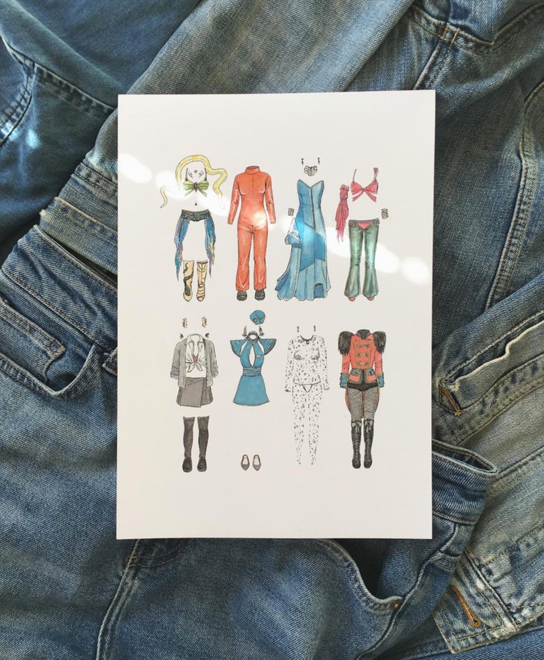 Britney Spears Iconic Costumes Art Print: Pop Culture Illustration ...