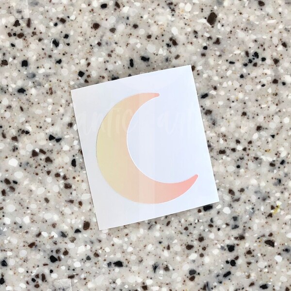 Crescent Moon Decal - Etsy