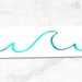 XL ocean wave decal holographic wave sticker large ocean | Etsy