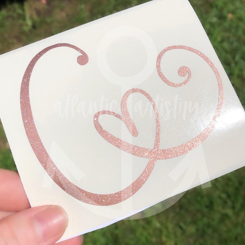 Vinyl Initial Decal - Etsy