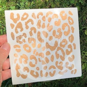 Leopard Print Decal, Holographic Leopard Print Stickers, Glitter ...
