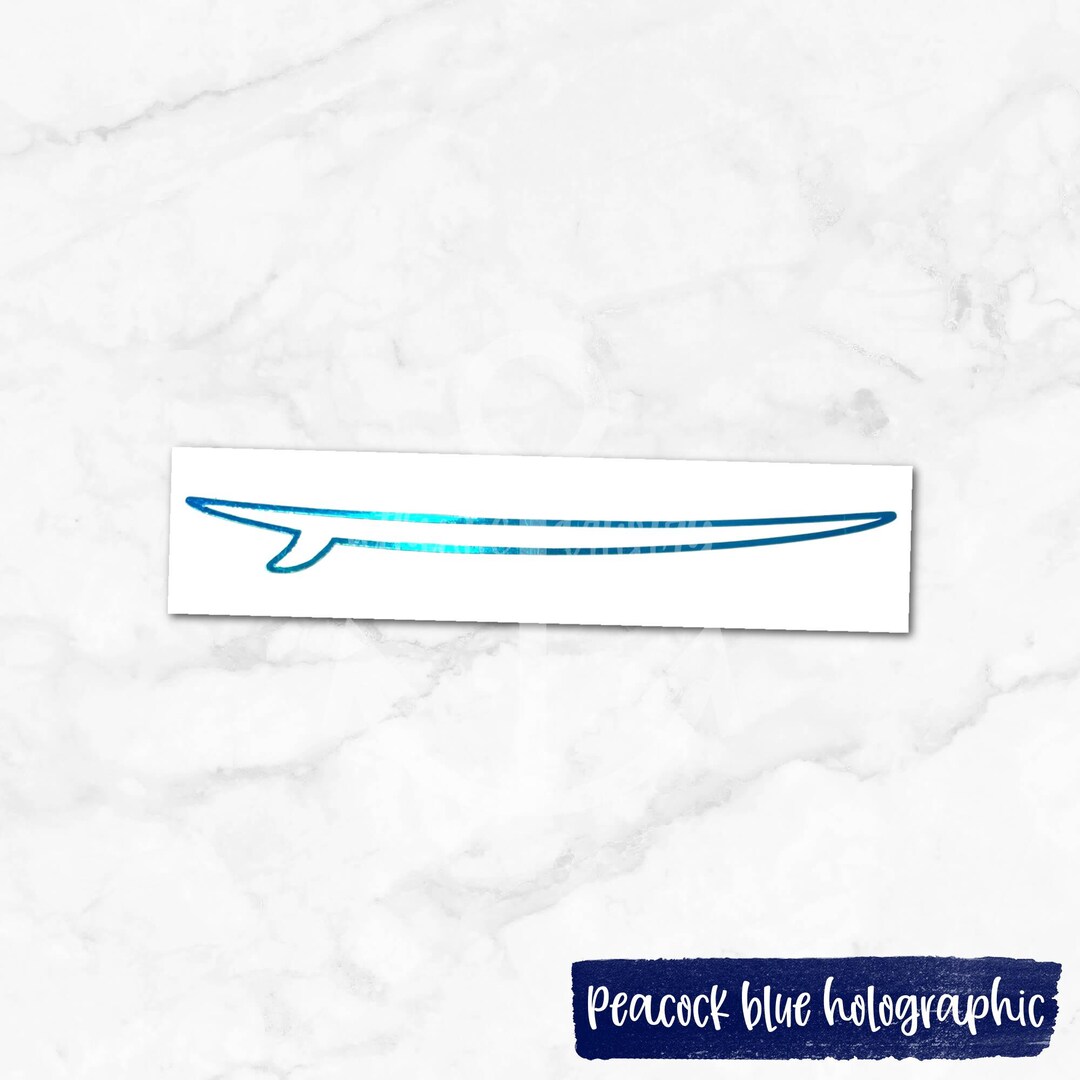 Holographic Surfboard Vinyl Decal Sticker, Monoline Surfboard Decal for ...
