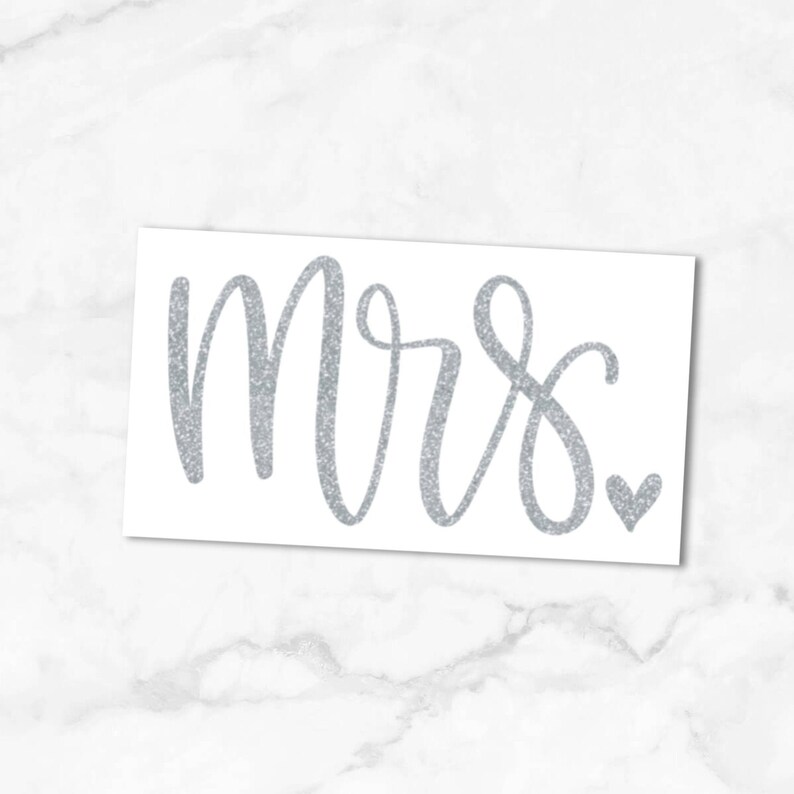 Mrs. decal for tumbler glitter mrs. sticker rose gold bride | Etsy