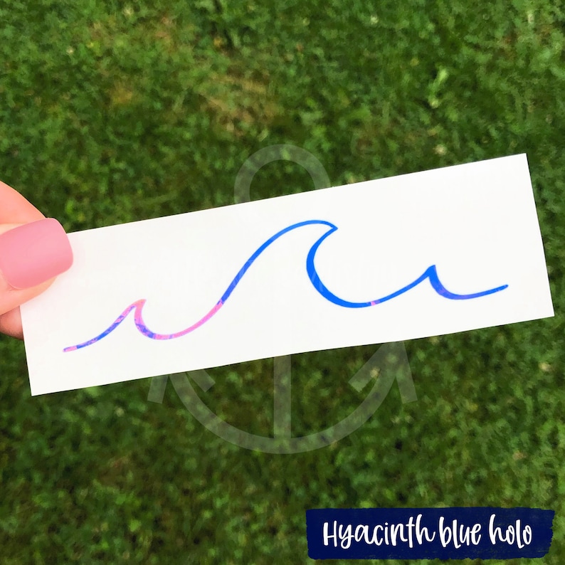 Ocean Wave Sticker Wave Decal Beach Sticker for Laptop Lake - Etsy