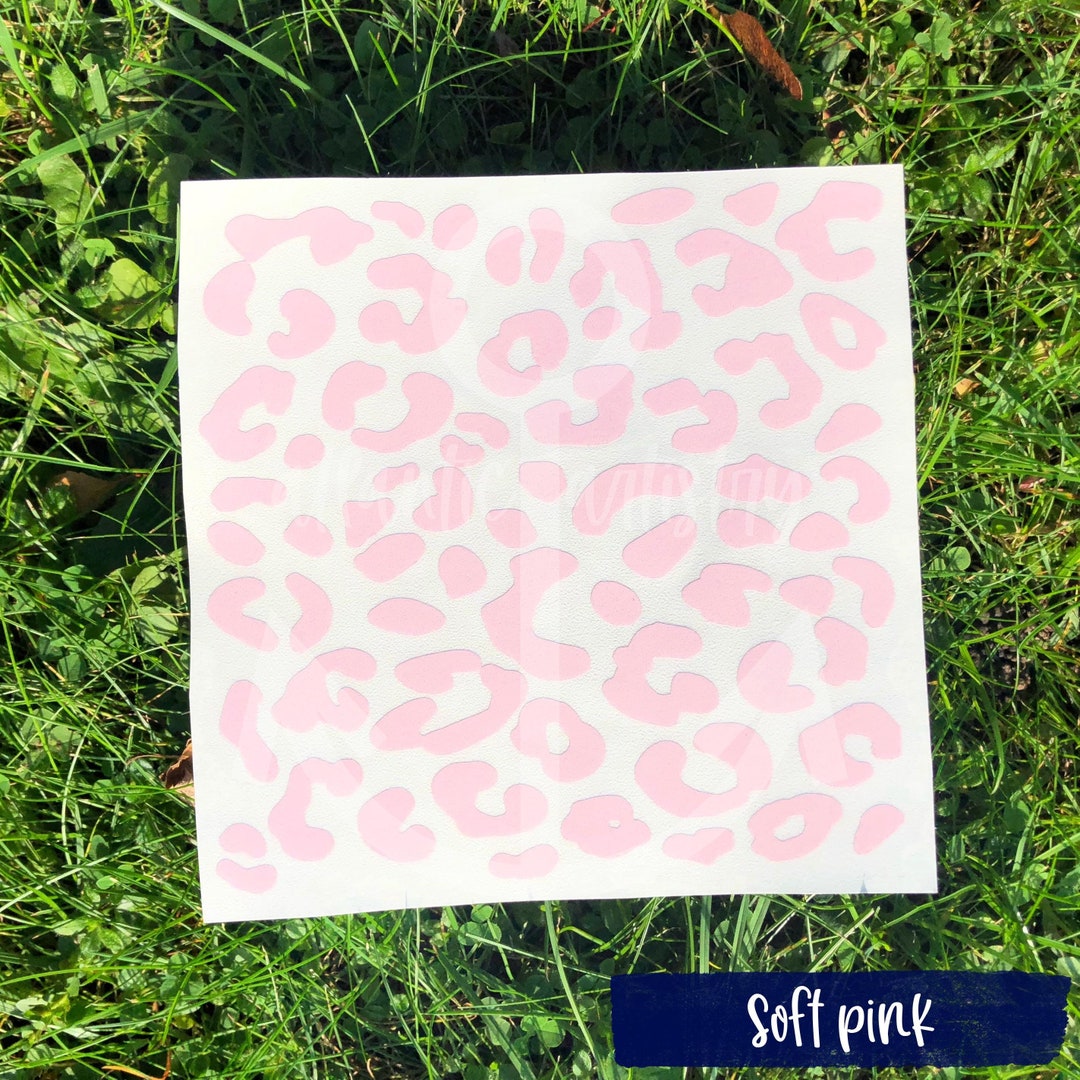 Leopard Print Decal, Leopard Pattern Vinyl Decal Sticker for Yeti, Pink ...