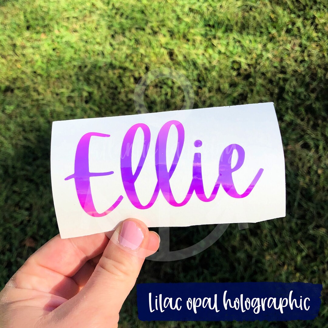 Holographic Name Vinyl Decal, Opal Name Sticker for Yeti, Decal for ...