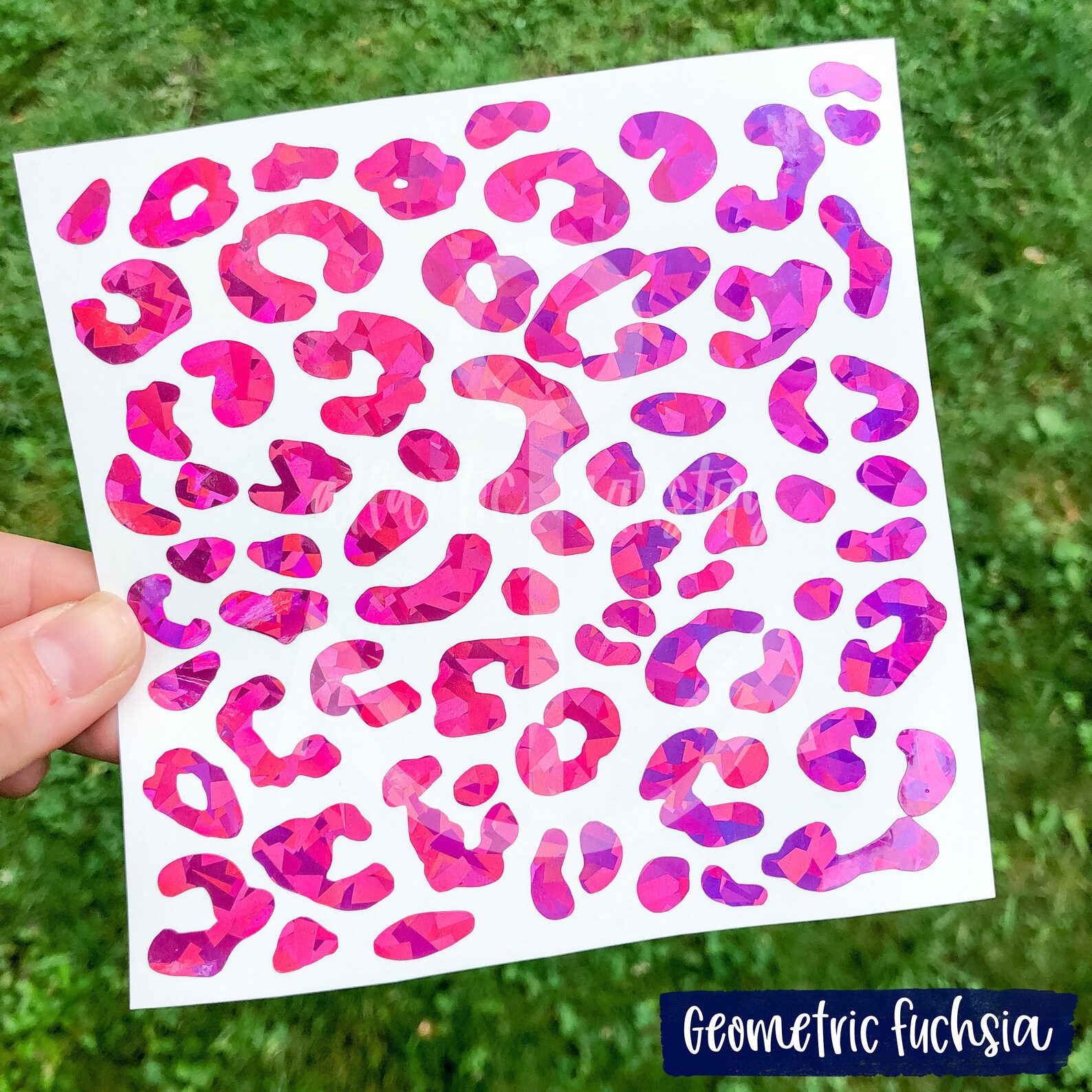 Leopard Print Decal Holographic Leopard Pattern Vinyl Decal - Etsy