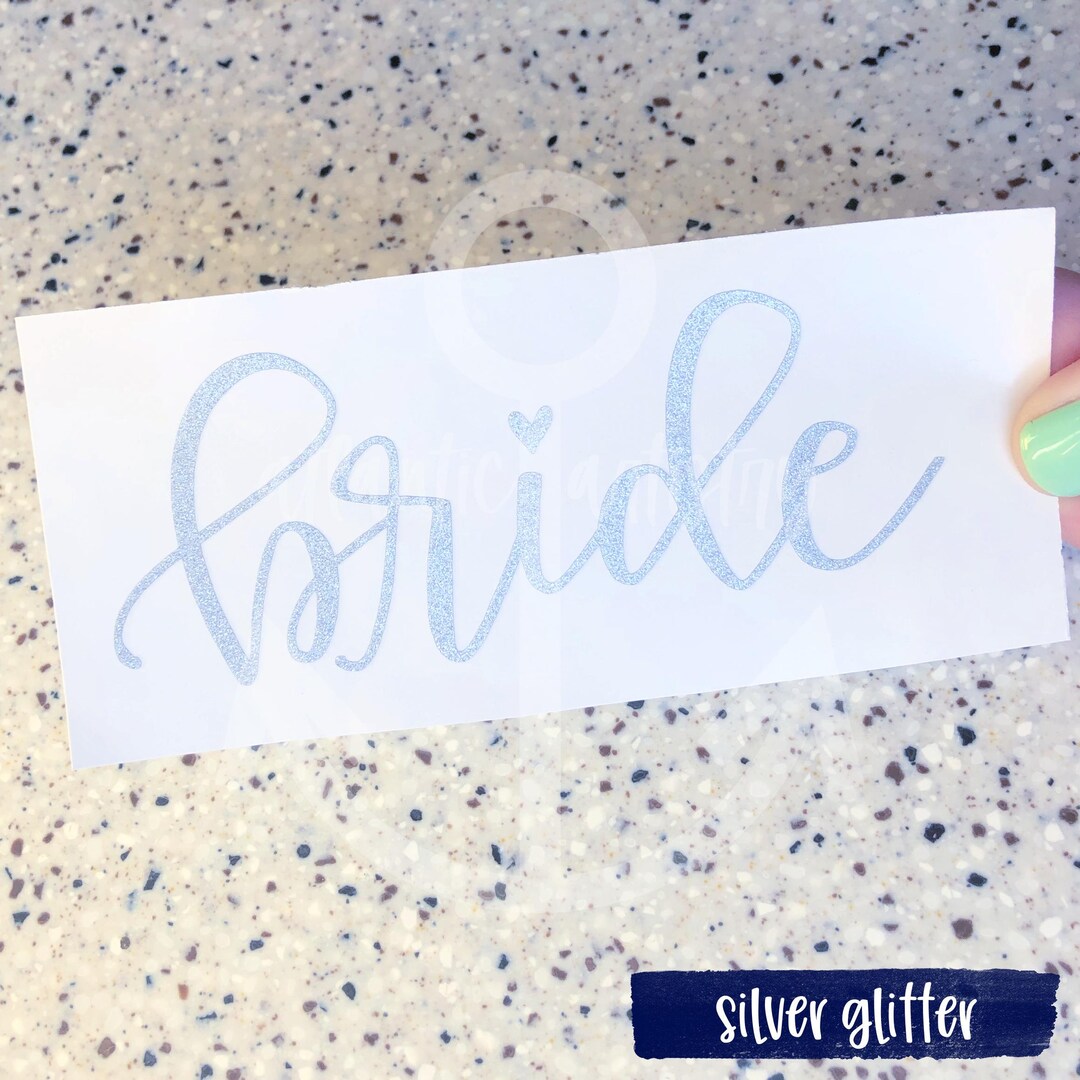 Glitter Bride Vinyl Decal, Holographic Bride Yeti Decal, Decal for Wine ...