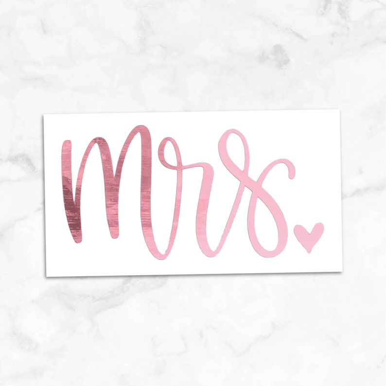 Mrs. decal for tumbler glitter mrs. sticker rose gold bride | Etsy