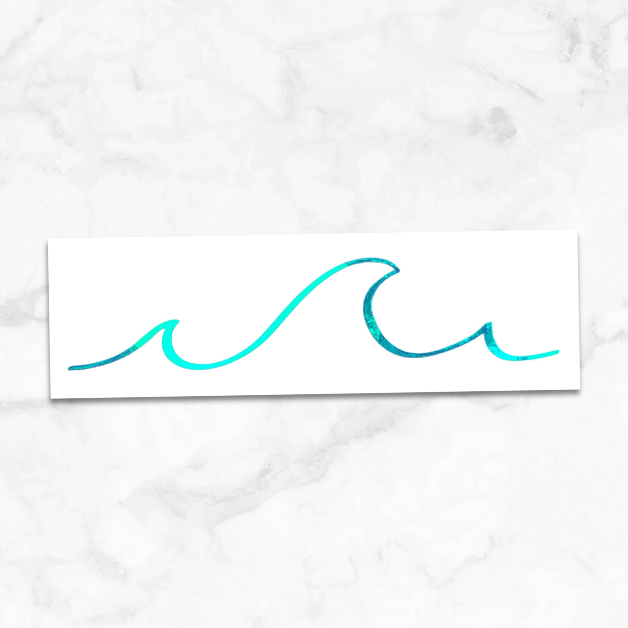 XL Ocean Wave Decal Holographic Wave Sticker Large Ocean - Etsy