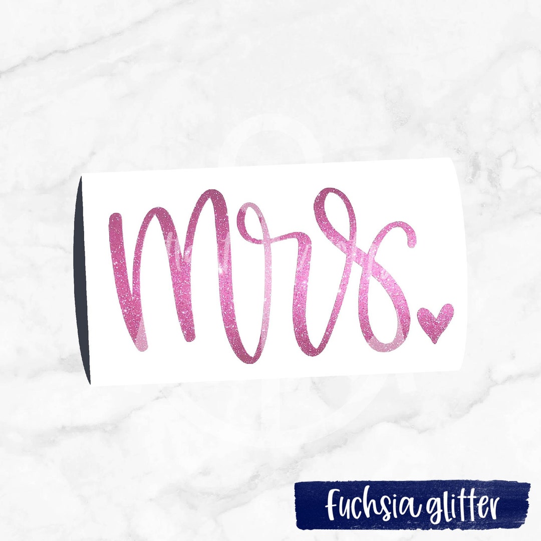 Mrs. Decal, Glitter Mrs Sticker, Holographic Mrs Vinyl Decal for ...