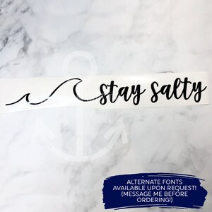 Ocean Wave Decal Sticker With Custom Word, Custom Wave Vinyl Decal ...