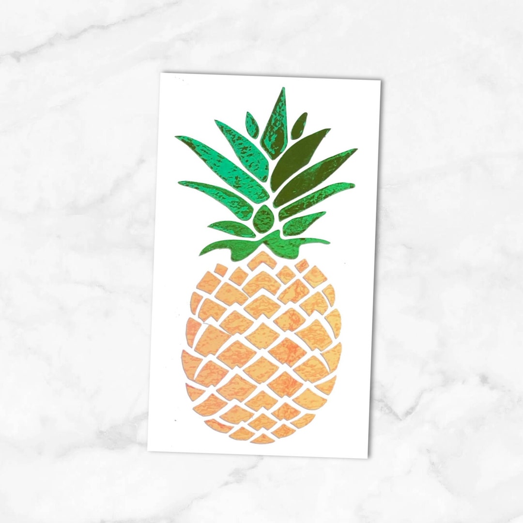 Pineapple Decal, Holographic Pineapple Car Decal, Pineapple Decal for ...