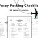 Vacay Packing Checklist | Vacation Planner Printable | Checklist ...