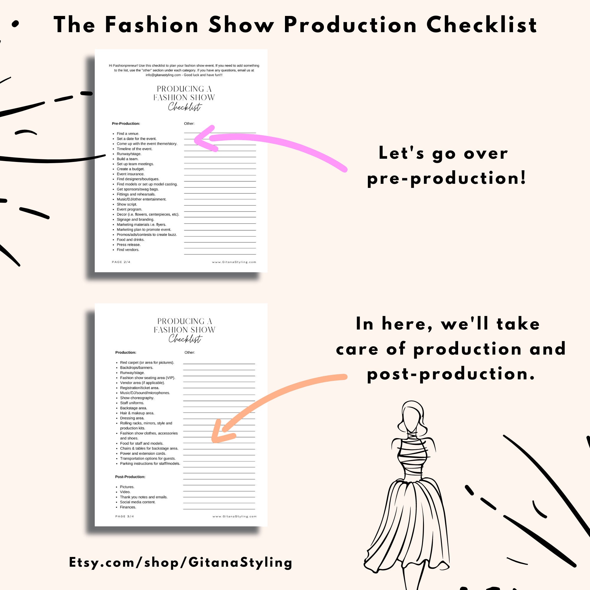 Fashion Show Production Checklist | Event Planner | Event Planning ...