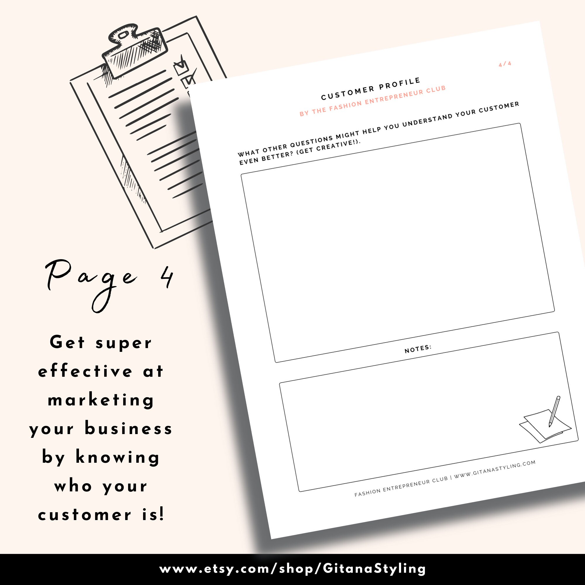 Customer Profile Workbook | Client Profile | Target Market | Ideal ...