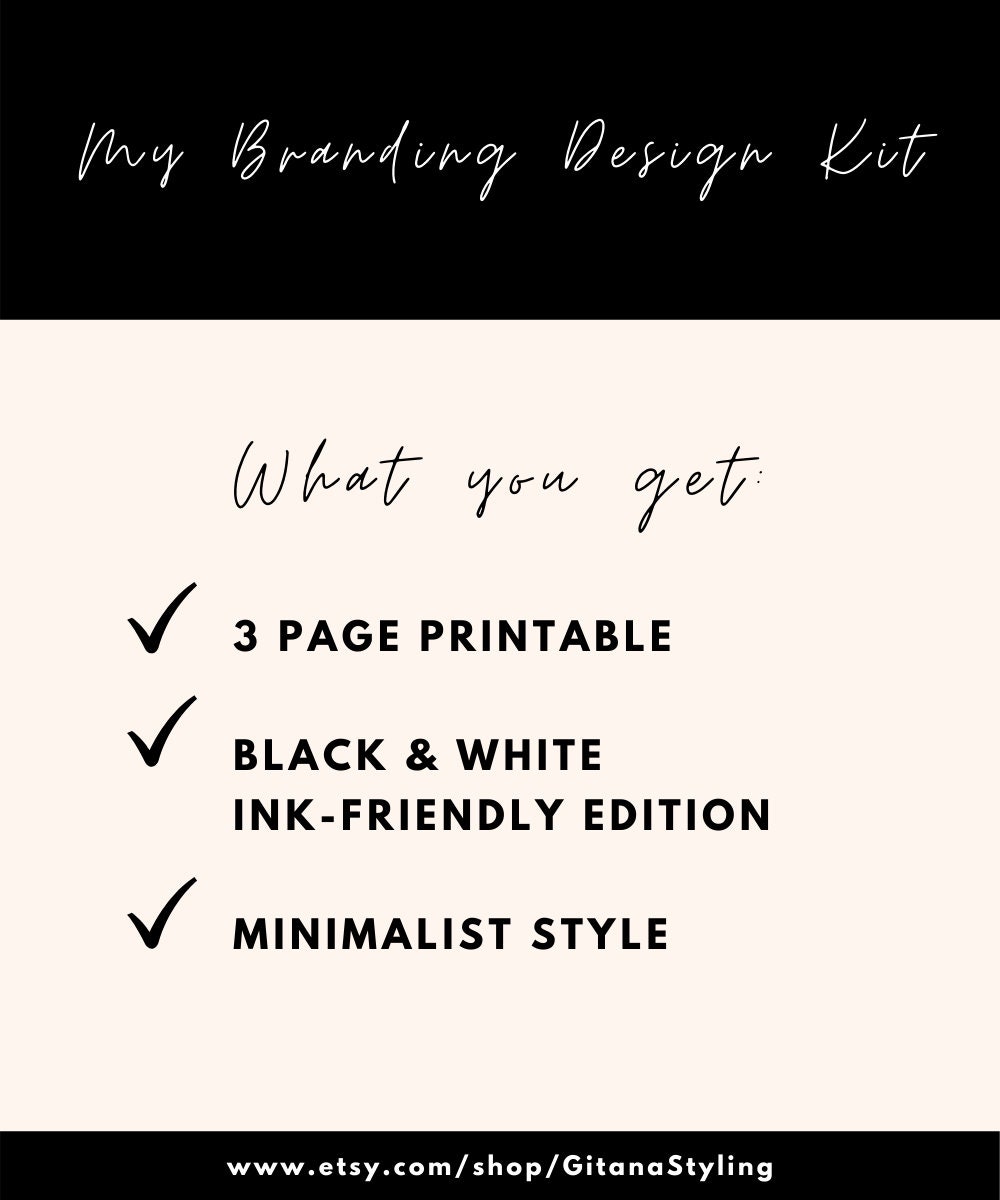 My Branding Design Kit Branding Set Branding Board black - Etsy