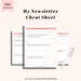 My Newsletter Cheat Sheet | Email Newsletter Worksheet | Newsletter ...