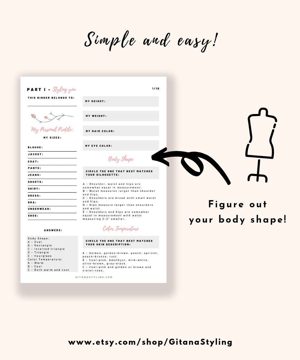 Style Binder Printable Planner, Personal Style Planner, Personal Life ...