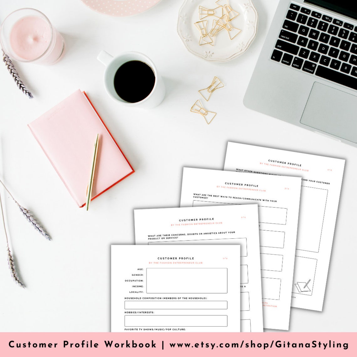Customer Profile Workbook Client Profile Target Market - Etsy