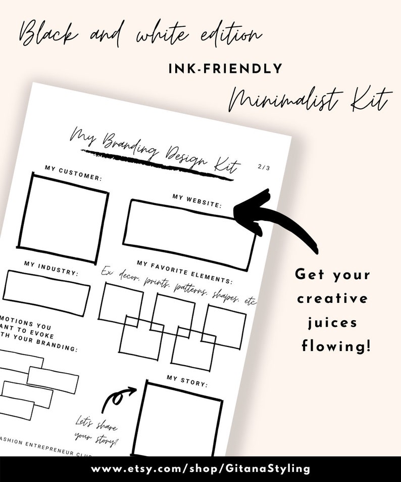 My Branding Design Kit Branding Set Branding Board black - Etsy