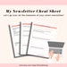 My Newsletter Cheat Sheet | Email Newsletter Worksheet | Newsletter ...