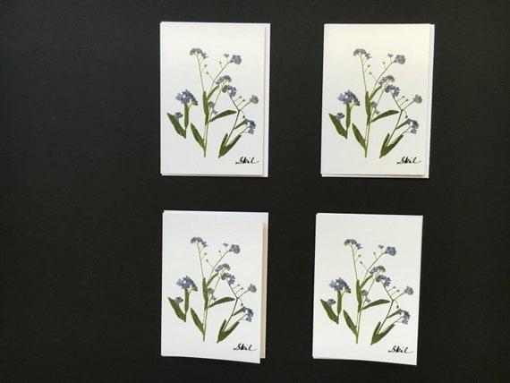 One forget-me-nots Card Print 3x5 - Etsy