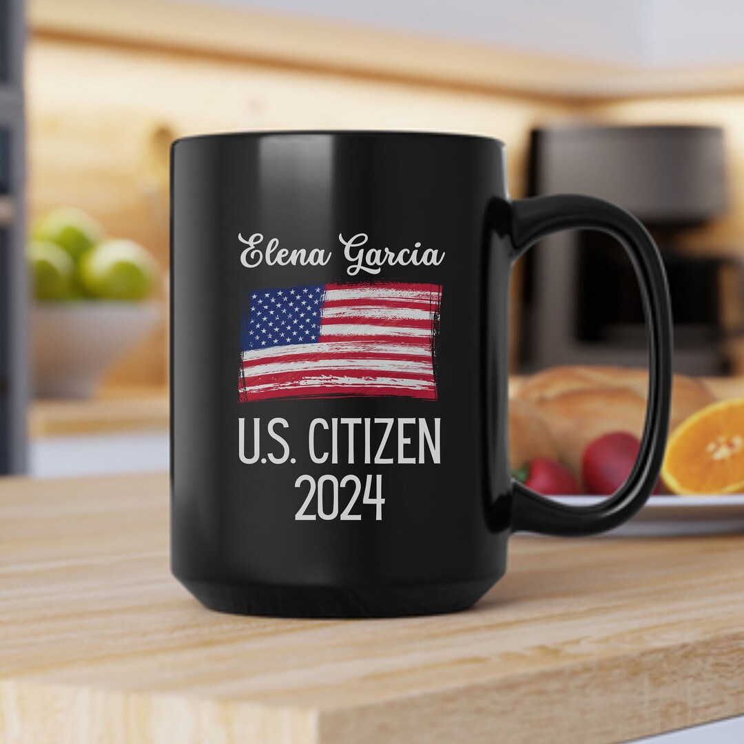 Personalized New US Citizen Coffee Mug, Est 2024 Mug, Citizenship Gift ...