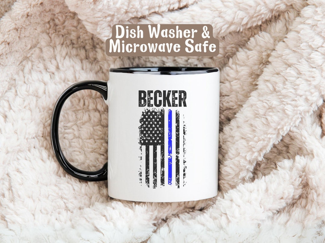 Personalized Police Officer Coffee Mug, Thin Blue Line Mug, Police ...