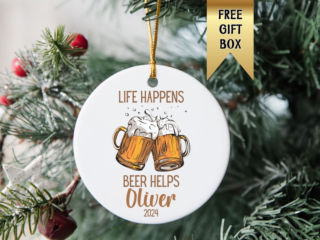 Personalized Beer Ornament, Funny Beer Gift, Custom Beer Lover Gift ...