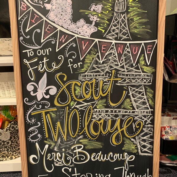 Welcome Chalkboard - Etsy