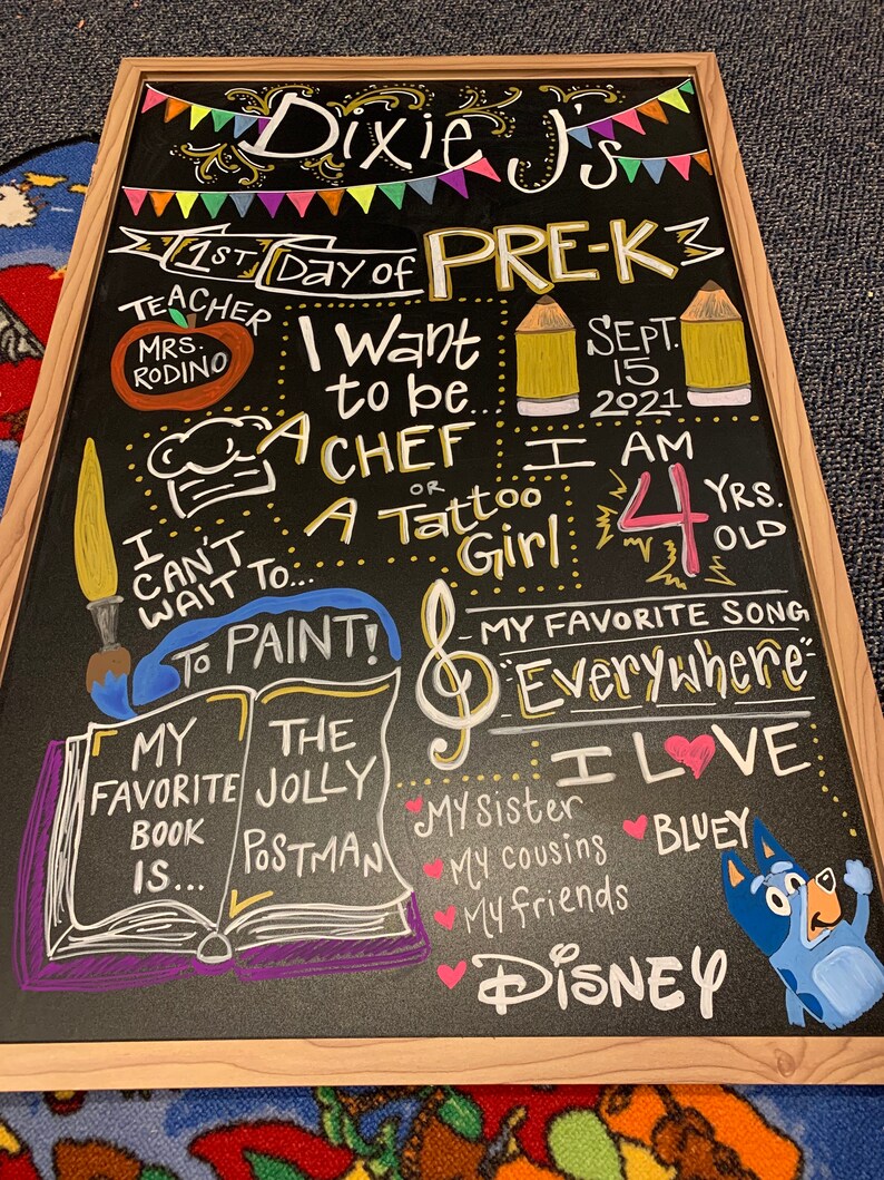 First Day of School Custom Chalkboards (local Delivery/pick up Only ...