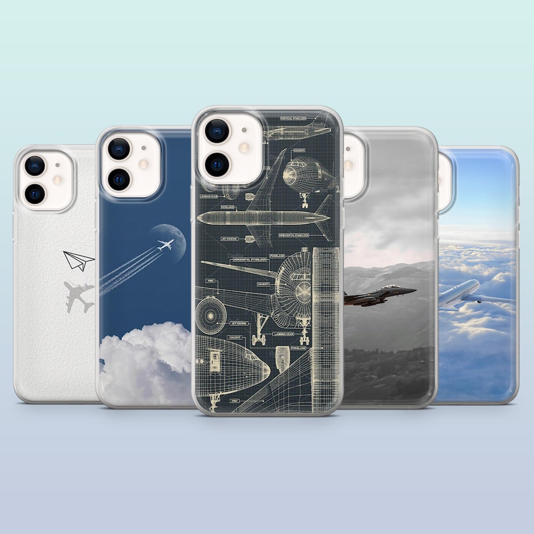 Aviation Phone Case Airplane Pilot Travel Jet Cover for iPhone 16,15,14 ...