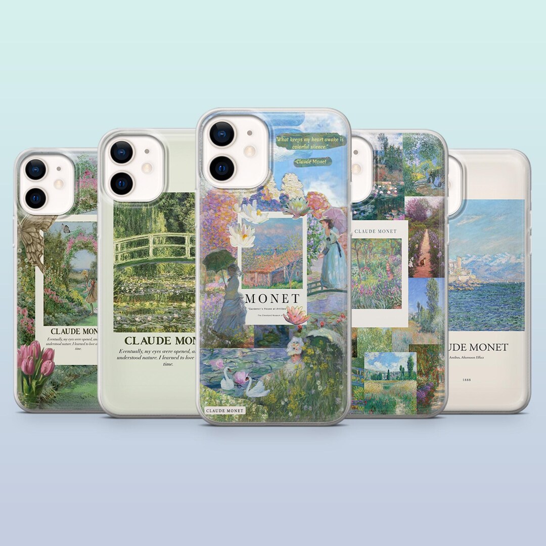 Claude Monet Phone Case Vintage Painting Art Cover for iPhone 16,15plus ...