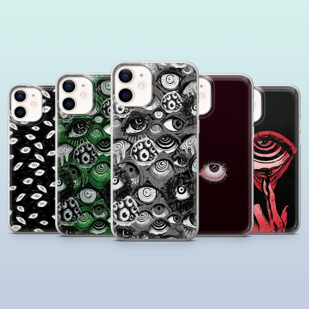 Creepy Eyes Phone Case Horror Gore Grunge Art Cover for iPhone 16,15,14 ...