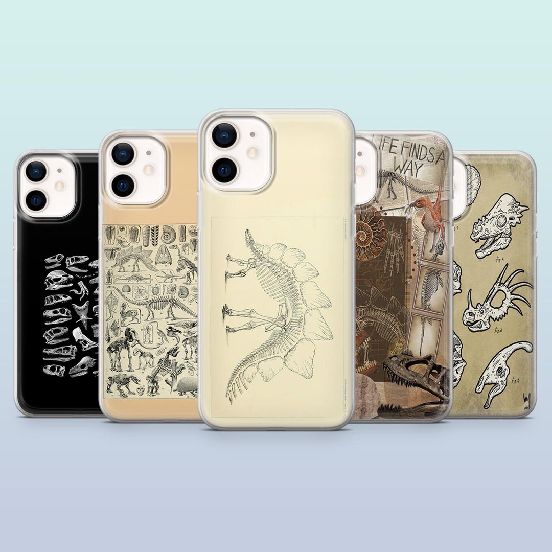 Dinosaur Fossils Phone Case Dino Bones Prehistoric Cover for iPhone 16 ...