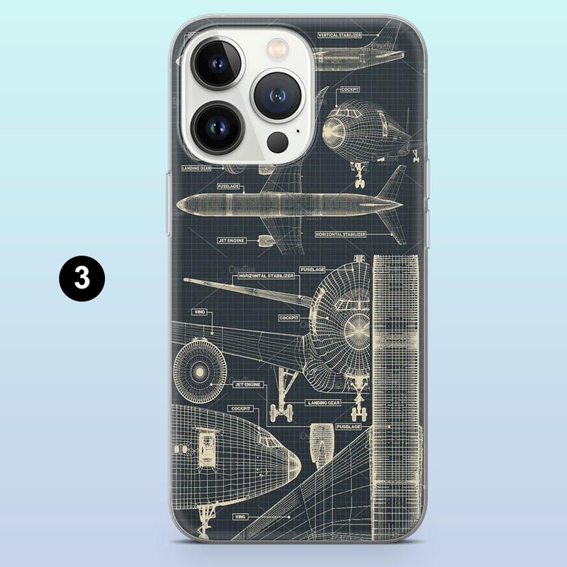 Aviation Phone Case Airplane Pilot Travel Jet Cover for iPhone 16,15,14 ...