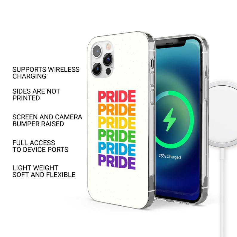 Pride Phone Case LGBT Gay Ally Rainbow Cover for iPhone 16, 15, 14, 13 ...