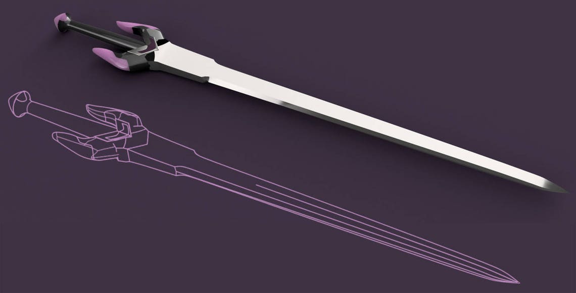 Voltron Inspired Prop Lotor Sword for Cosplay - STL Files for 3D ...