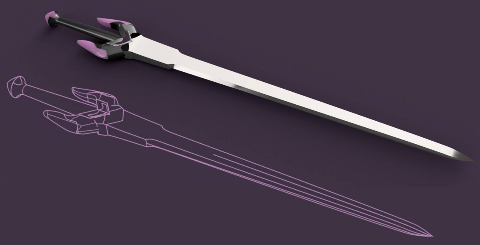 Voltron Inspired Prop Lotor Sword for Cosplay - STL Files for 3D ...