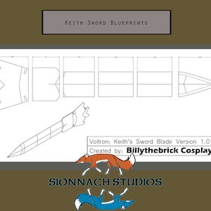 Voltron Prop Keith Sword and Bayard for Cosplay - Blueprints - Etsy