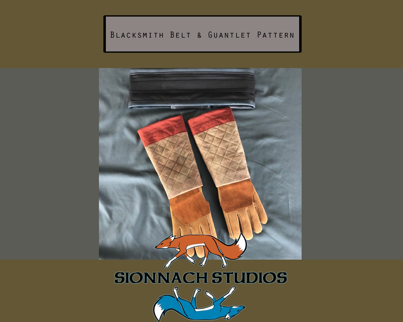 Blacksmith Glove gauntlet Covers Belt Pattern Inspired by - Etsy