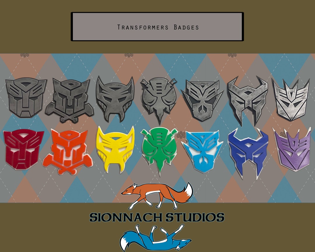 Transformers Inspired - 3D Printed Faction Badges/magnets - Etsy
