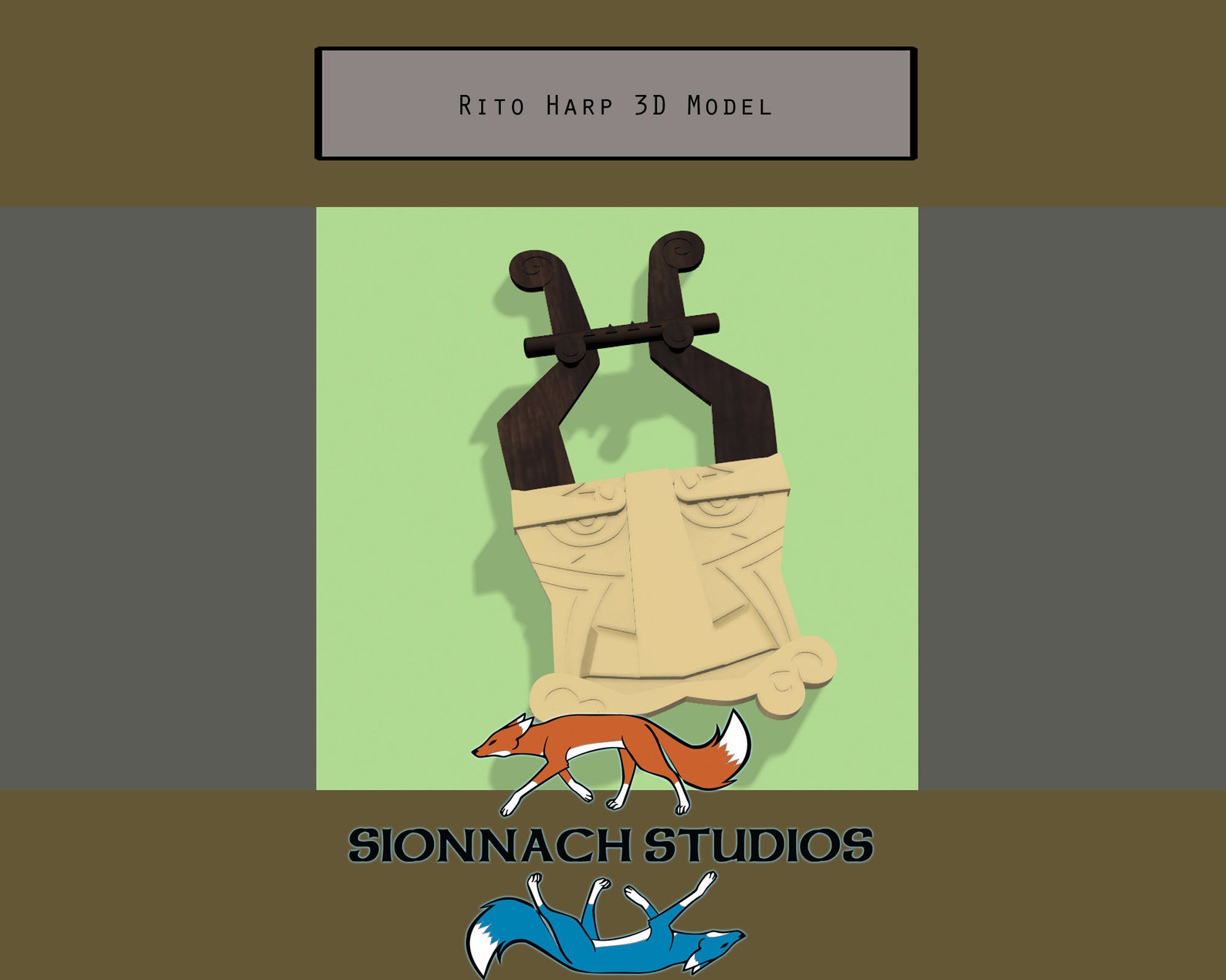 Medli Zelda Wind Waker Prop Rito Harp for Cosplay STL | Etsy