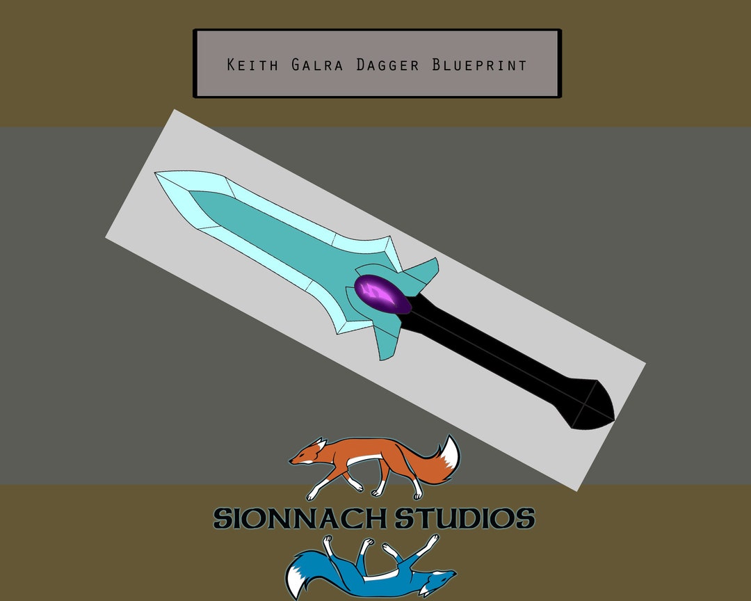 Voltron Prop Keith Galra Dagger for Cosplay - Blueprints - Etsy