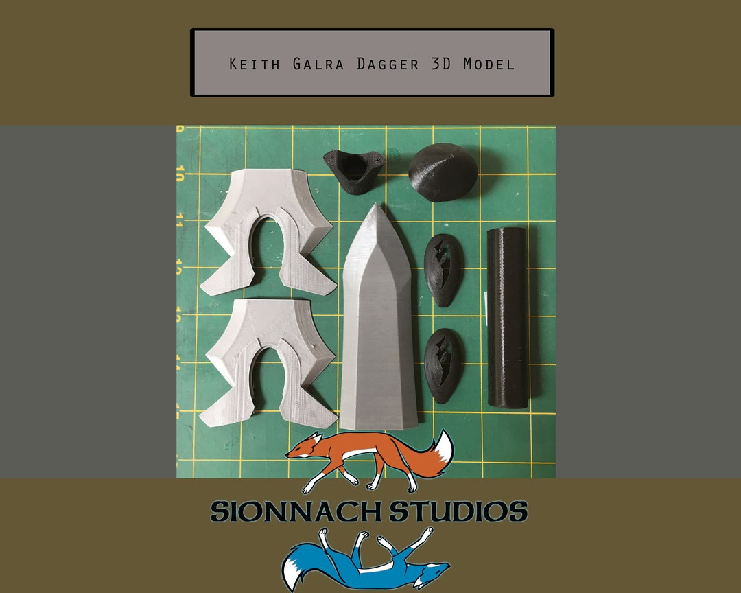 Voltron Inspired Prop Keith Galra Dagger for Cosplay - STL Files for 3D ...
