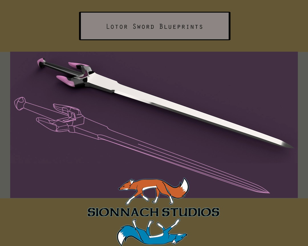 Voltron Inspired Prop Lotor Sword for Cosplay - Blueprints - Etsy