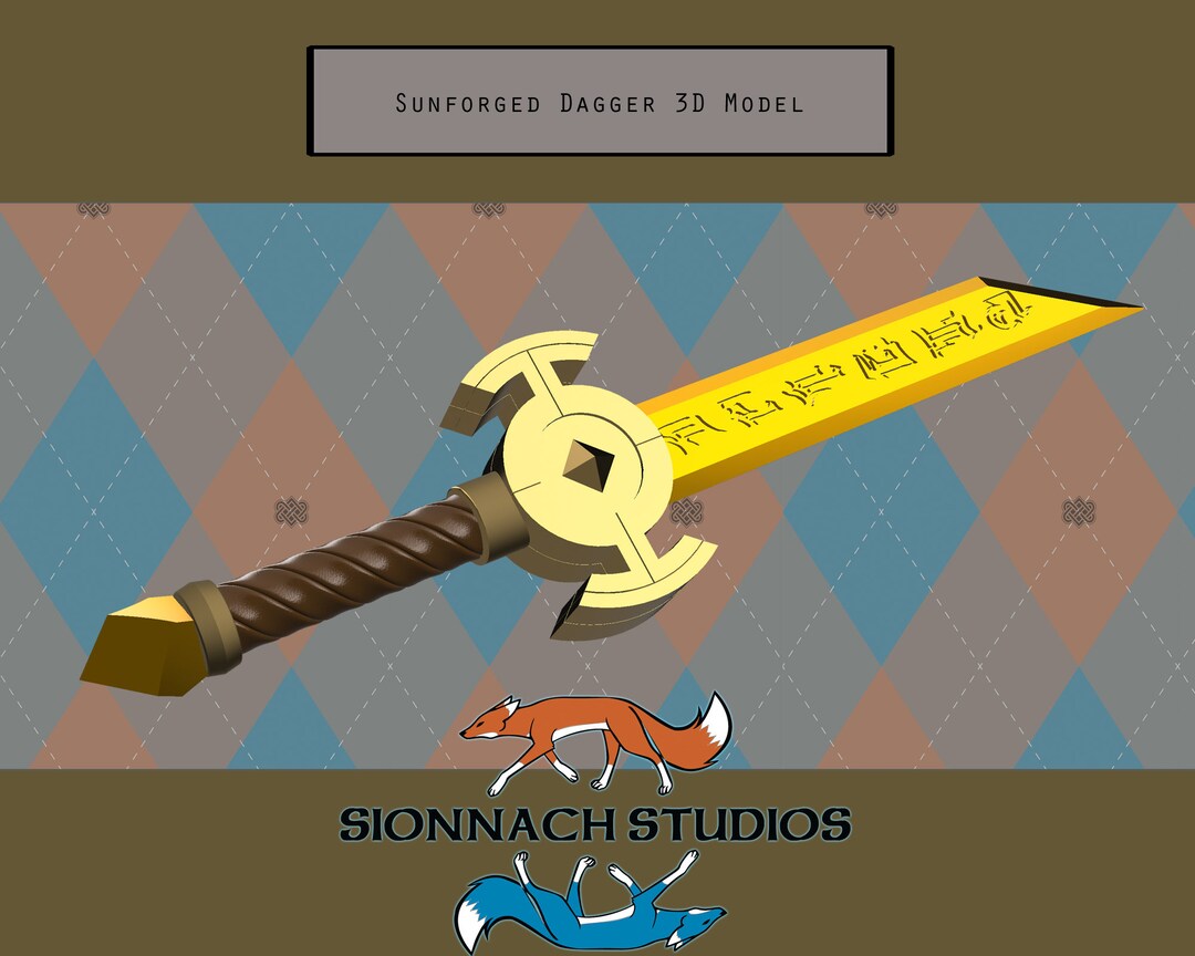 The Dragon Prince Inspired Sunforged Dagger STL Files for 3D Printing ...