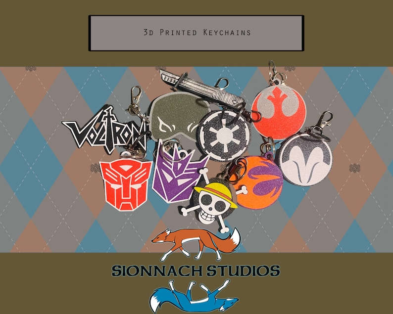 3D Printed Keychains - Etsy